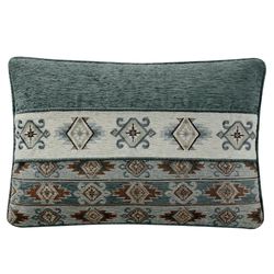Telluride Embroidered Rectangle Pillow Teal | Touch of Class