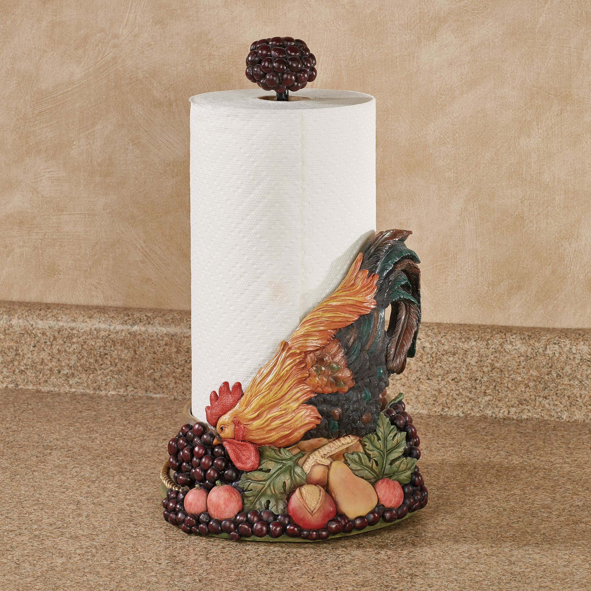 Tuscany Rooster Paper Towel Holder Tuscany Rooster Paper Towel Holder
