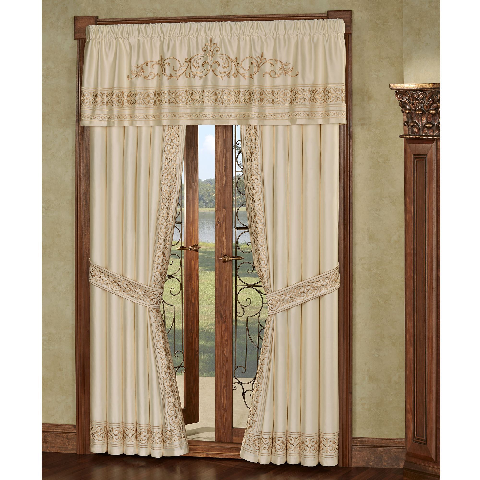 Versailles Pearl Embroidered Tailored Window Treatment