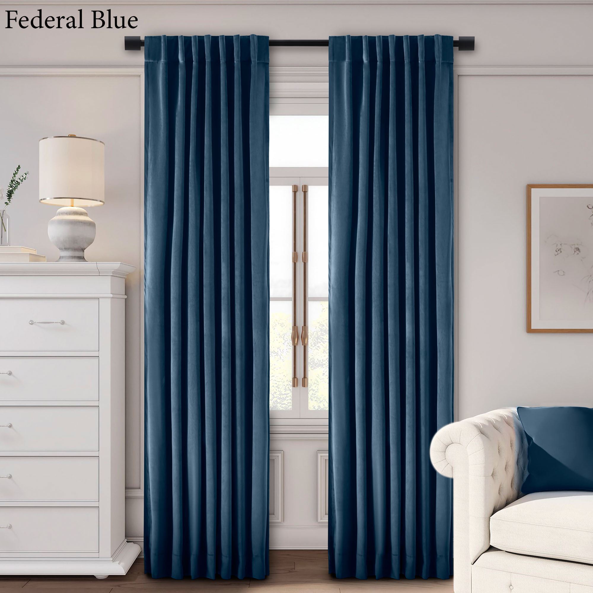 Lush Velvet Lined Room Darkening Curtain Panel