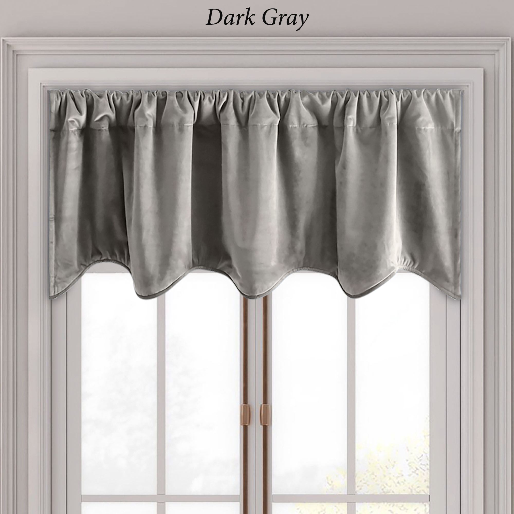 Lush Velvet Lined Scalloped Window Valance