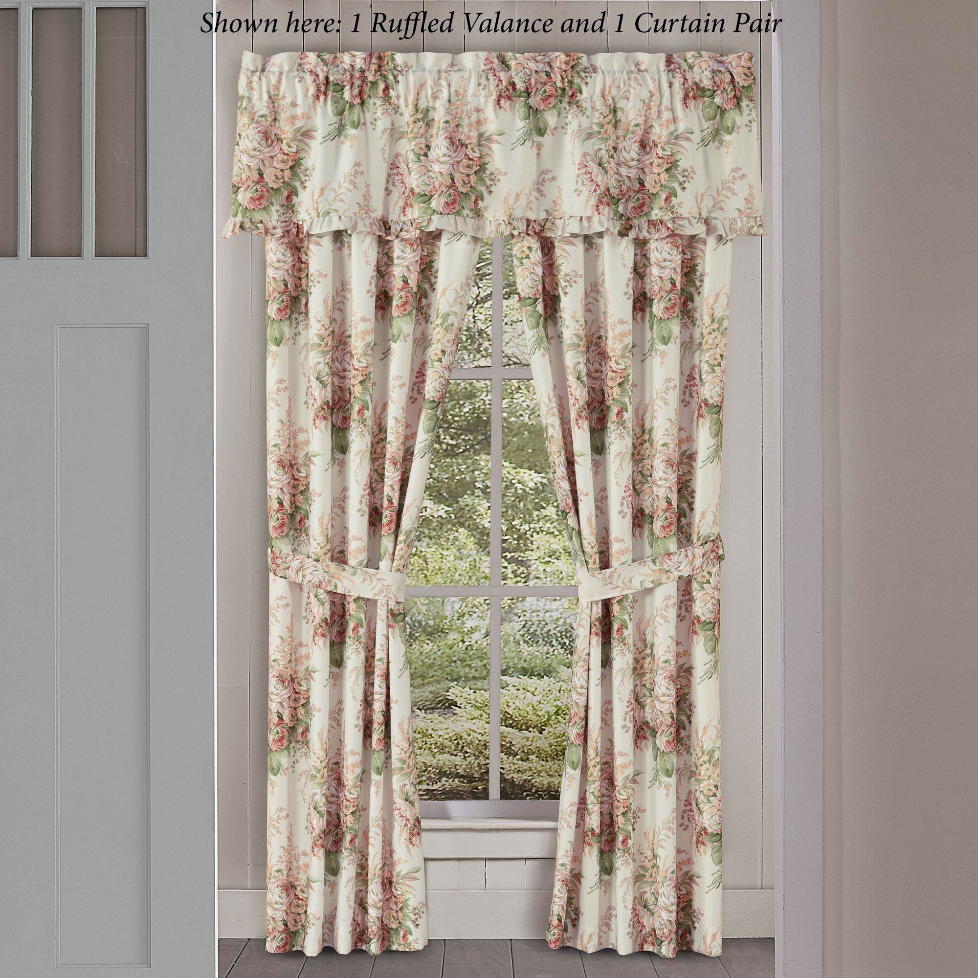Estelle II Peach Floral Comforter Bedding by Royal Court
