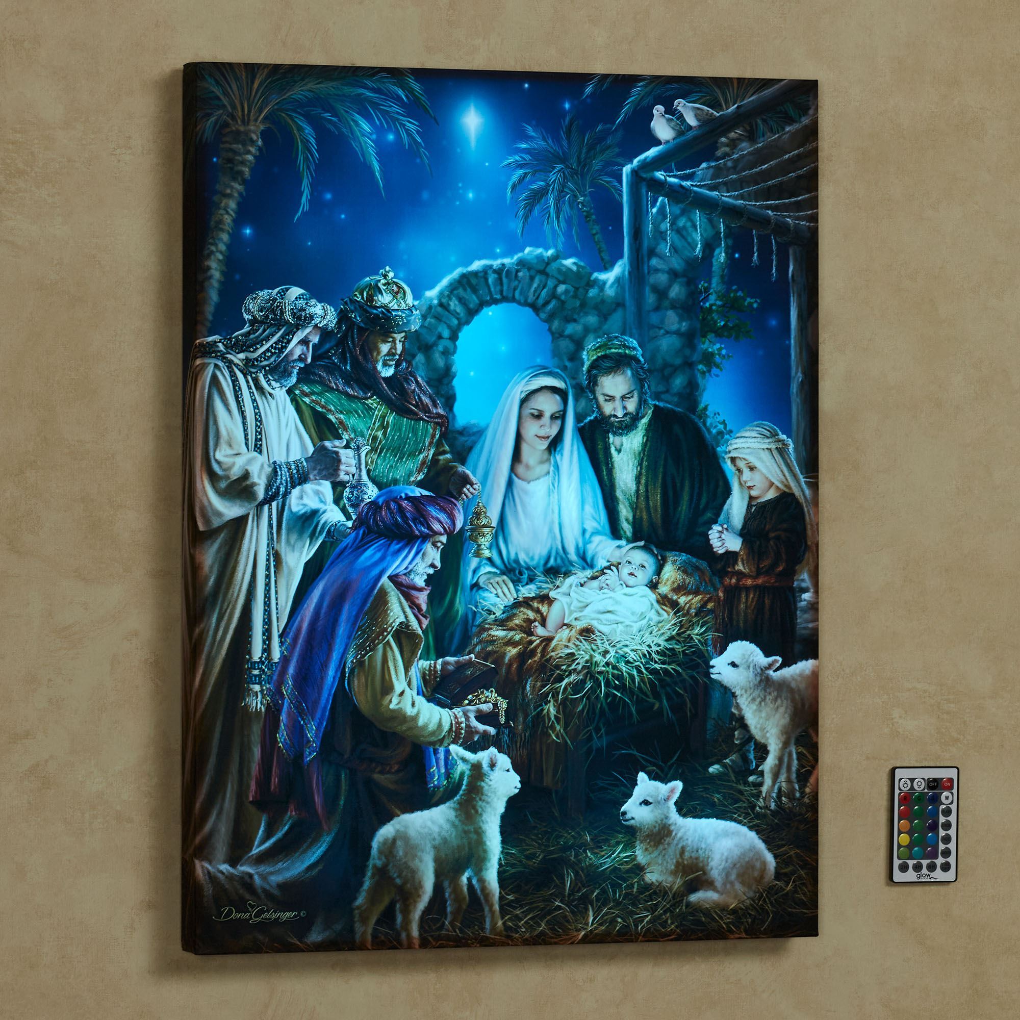 Dona Gelsinger The Nativity LED Lighted Wall Art by Glow Decor