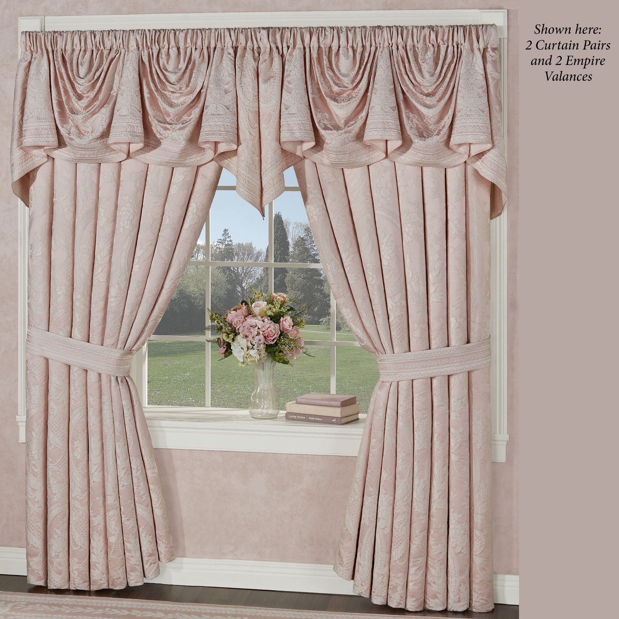 Marquessa Blush Empire Valance Window Treatment