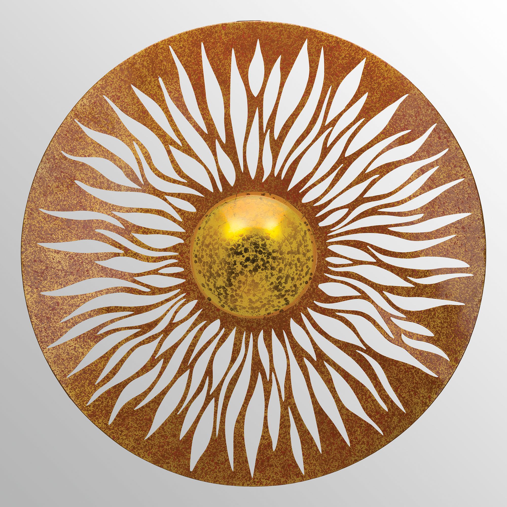 Sun LED Lighted Outdoor Solar Wall Sculpture