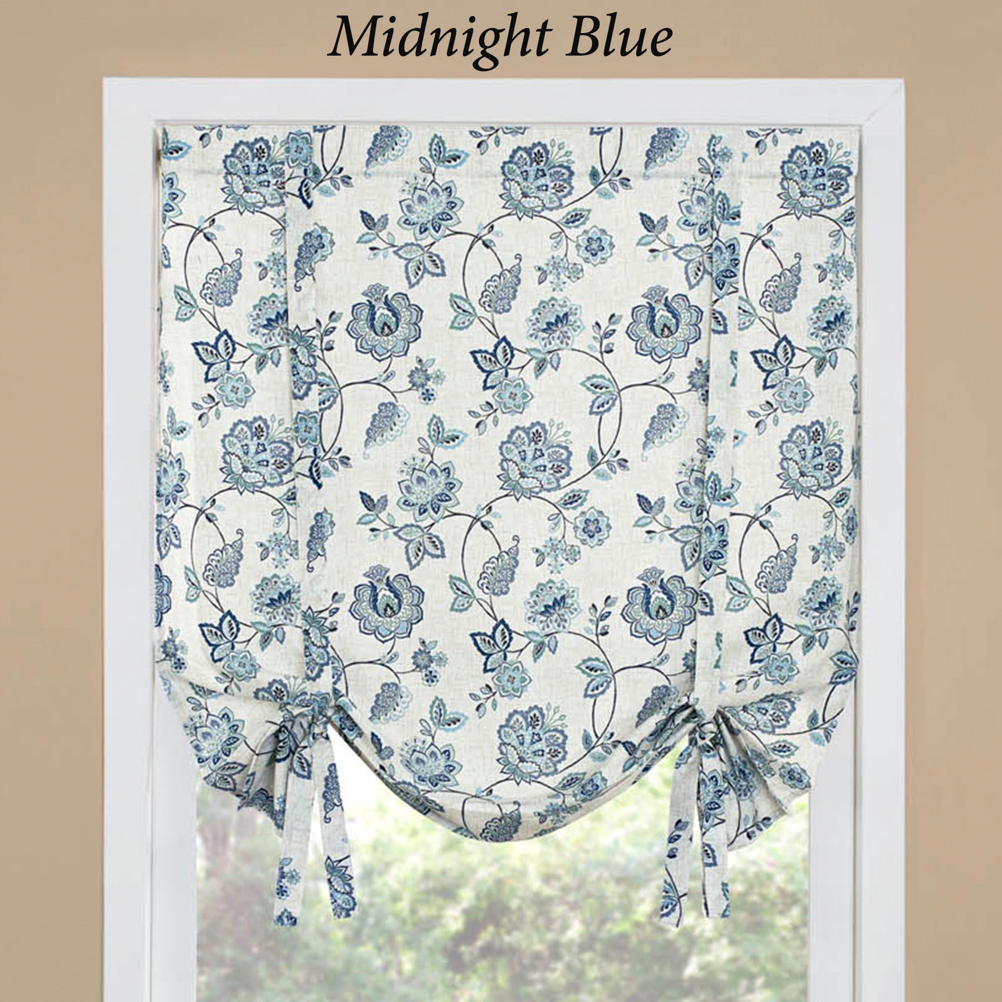 Roanne Jacobean Floral Tie Up Window Shade