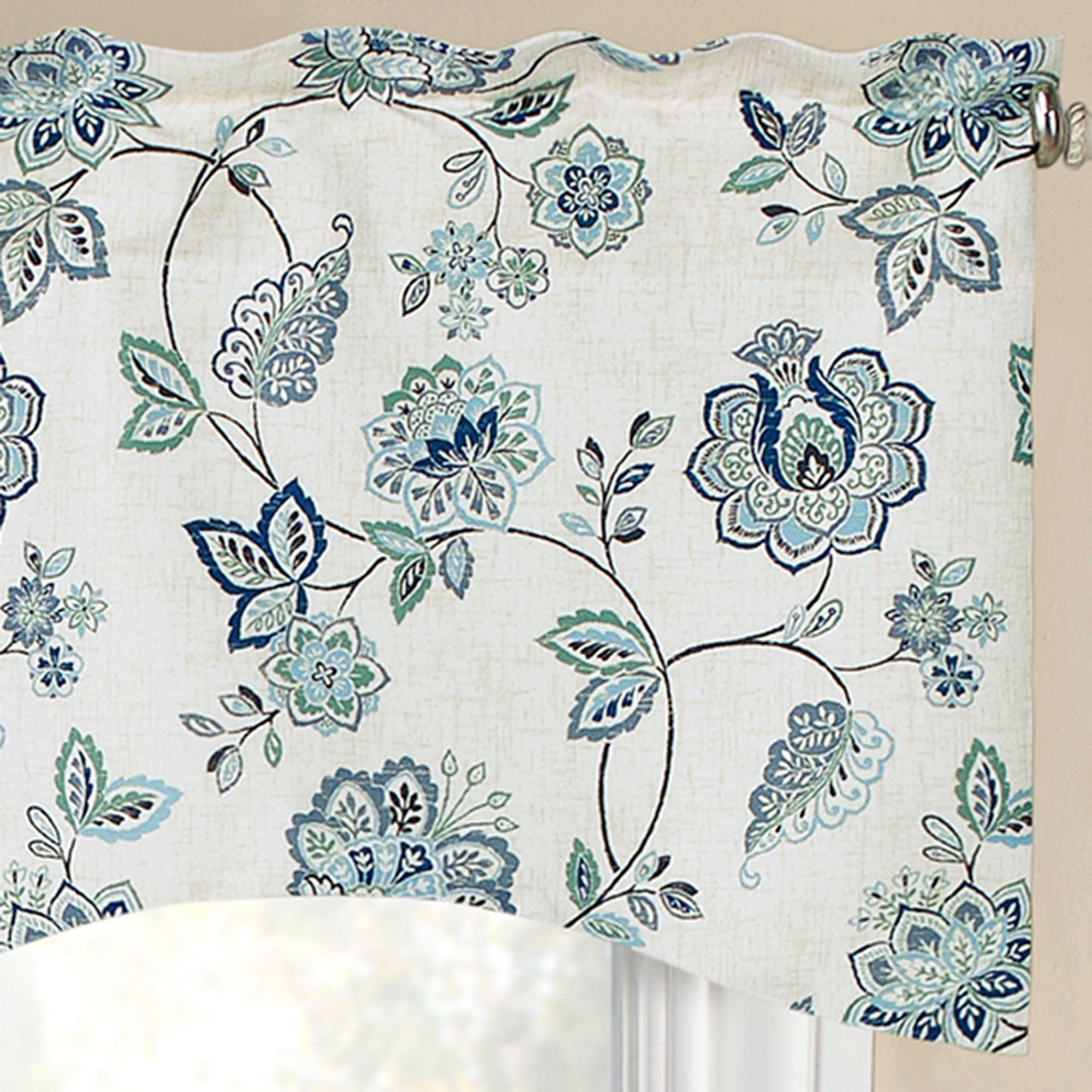 Roanne Jacobean Floral Shaped Window Valance