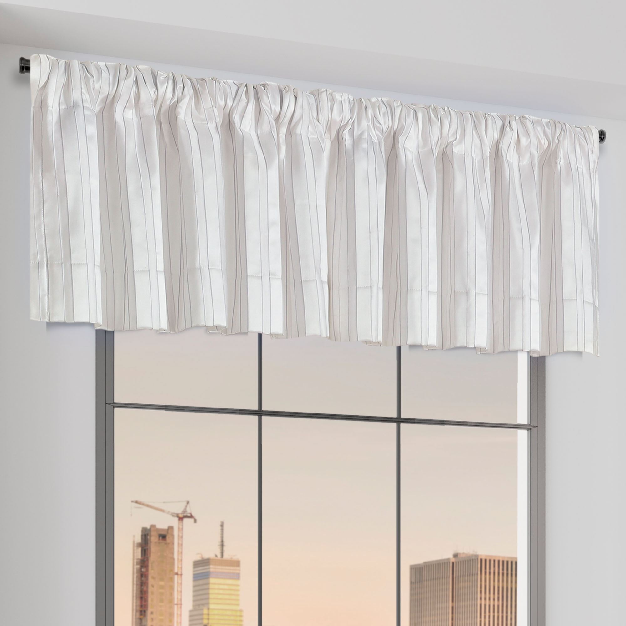 Calvari Tailored Valance Platinum 50 x 18 | Touch of Class