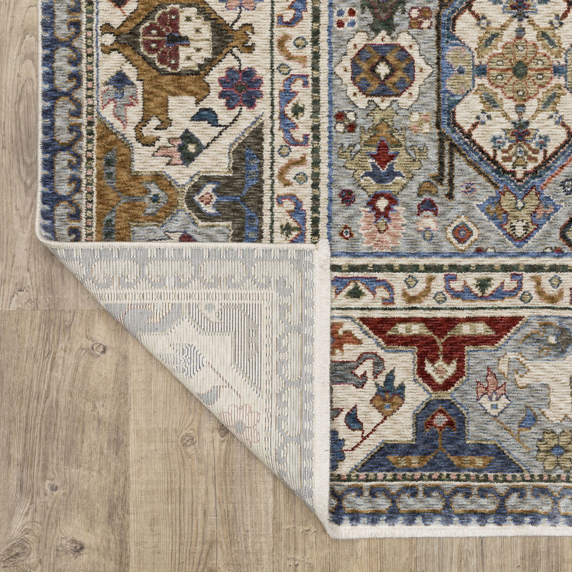 Walham Blue Boho Style Medallion Area Rugs