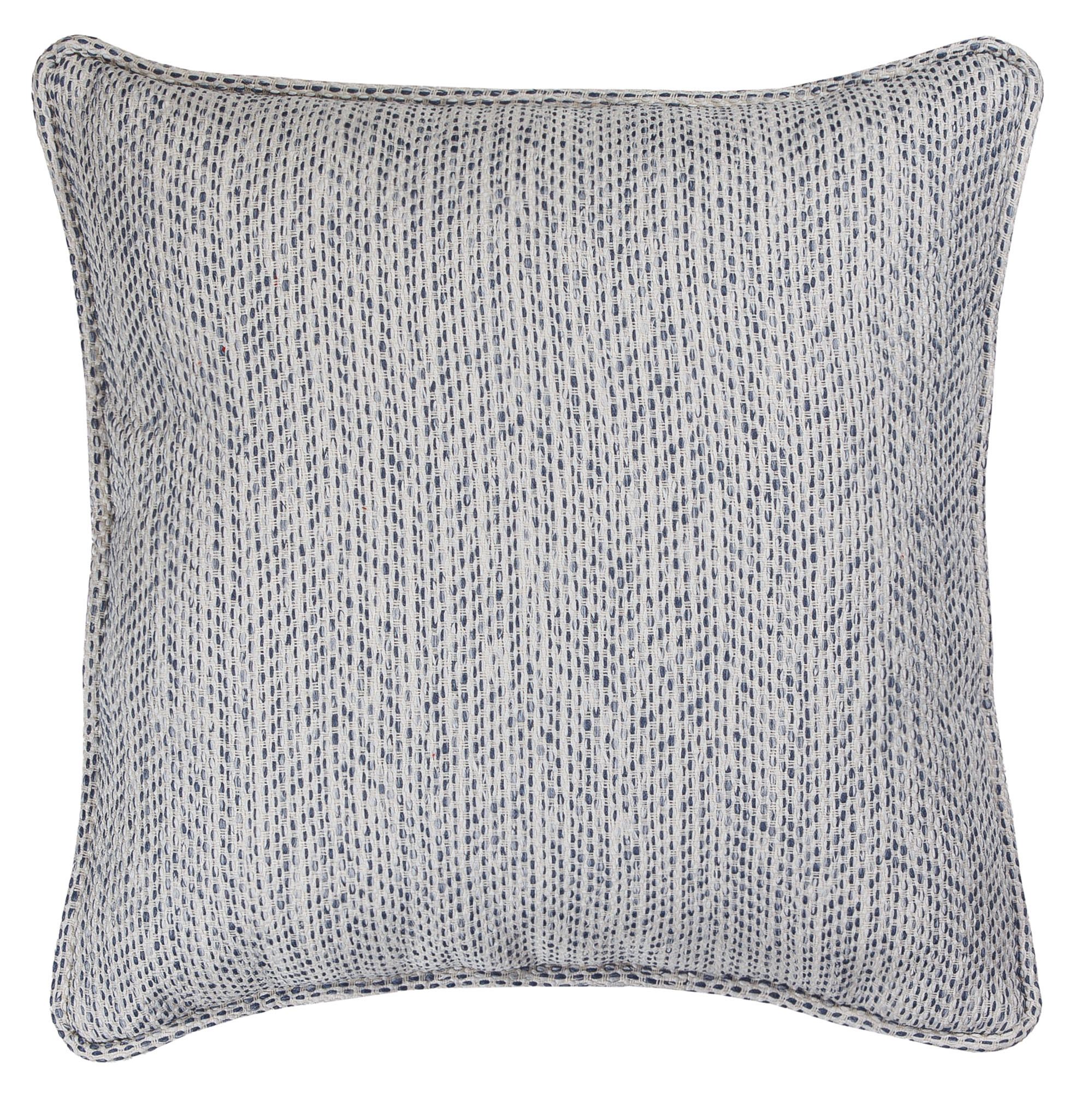 Birdsong Textured Pillow Blue 17" Square | Touch of Class