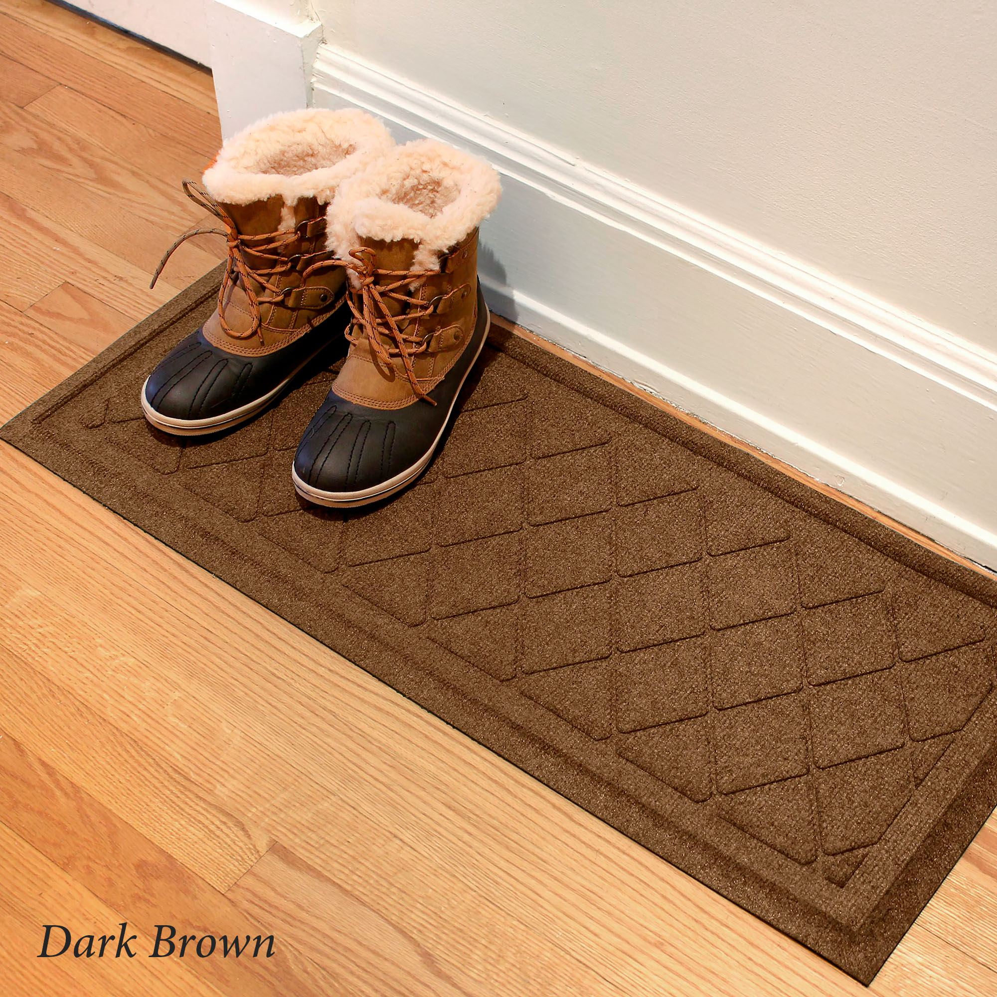 Abalynn Argyle Indoor Outdoor WaterHog Boot Tray Mat