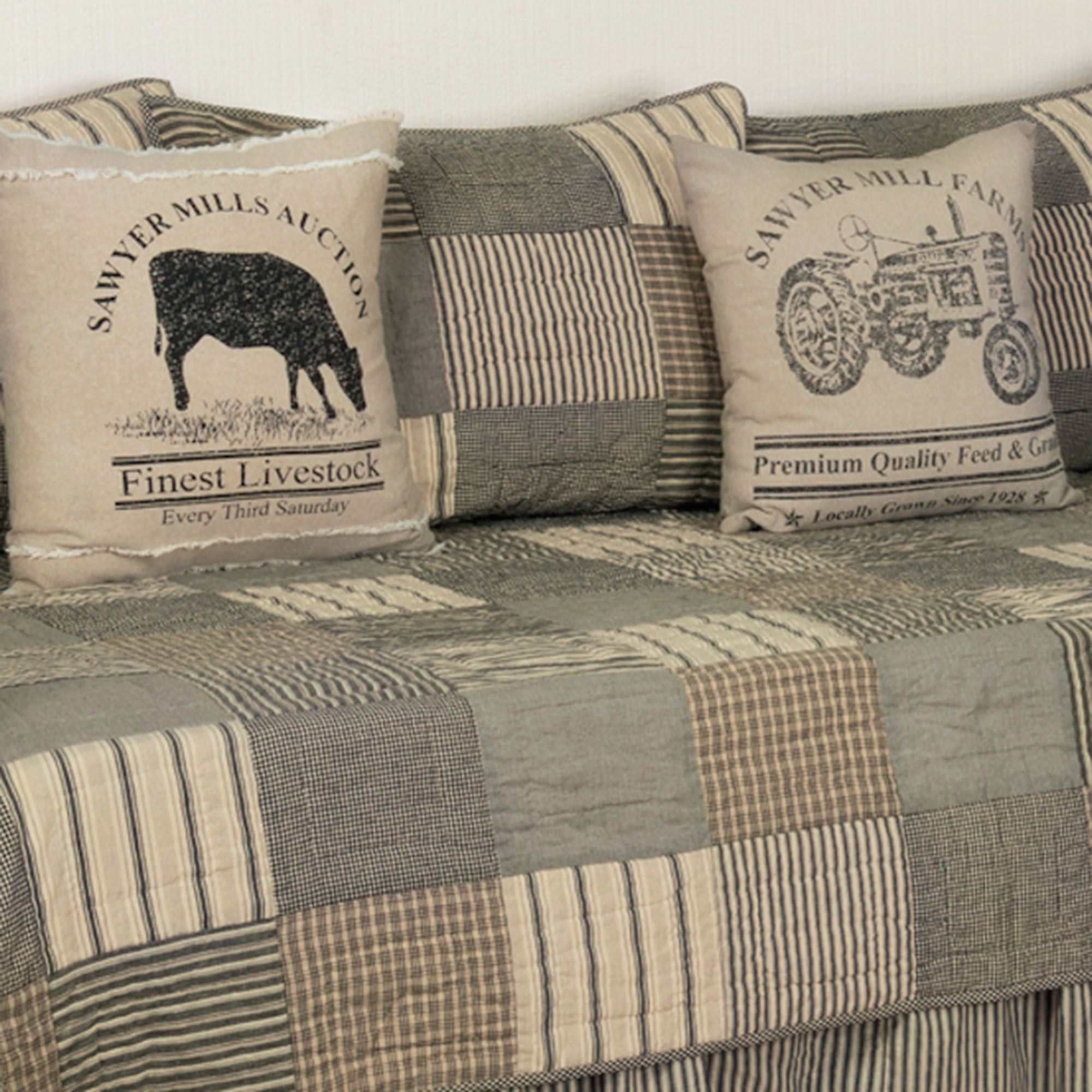 Sawyer Mill Farmhouse Style Patchwork Daybed Quilt Set Bedding by April ...