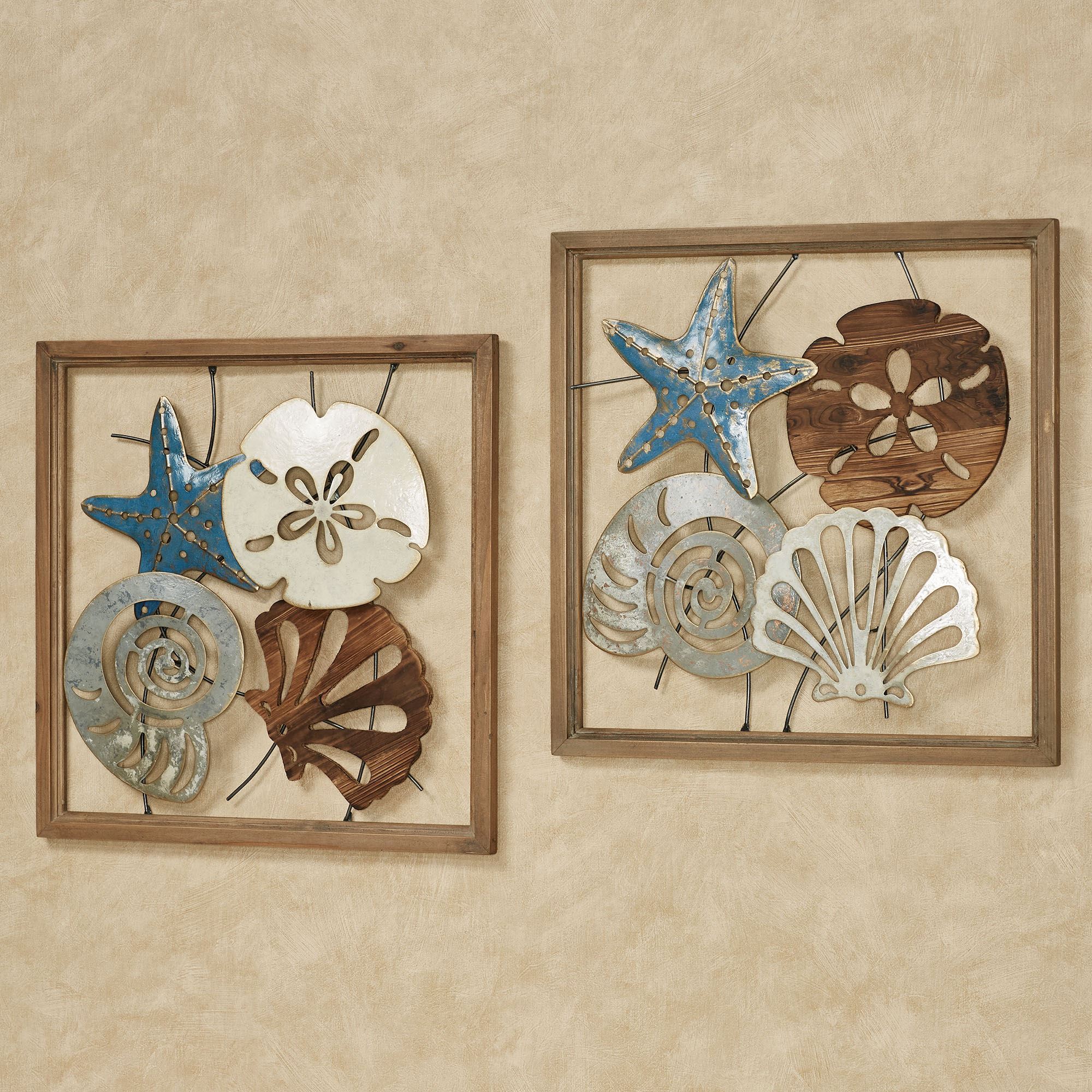 Coastal Medley Seashell Framed Openwork Wall Art Set coastal-medley-seashell-framed-openwork-wall-art-set