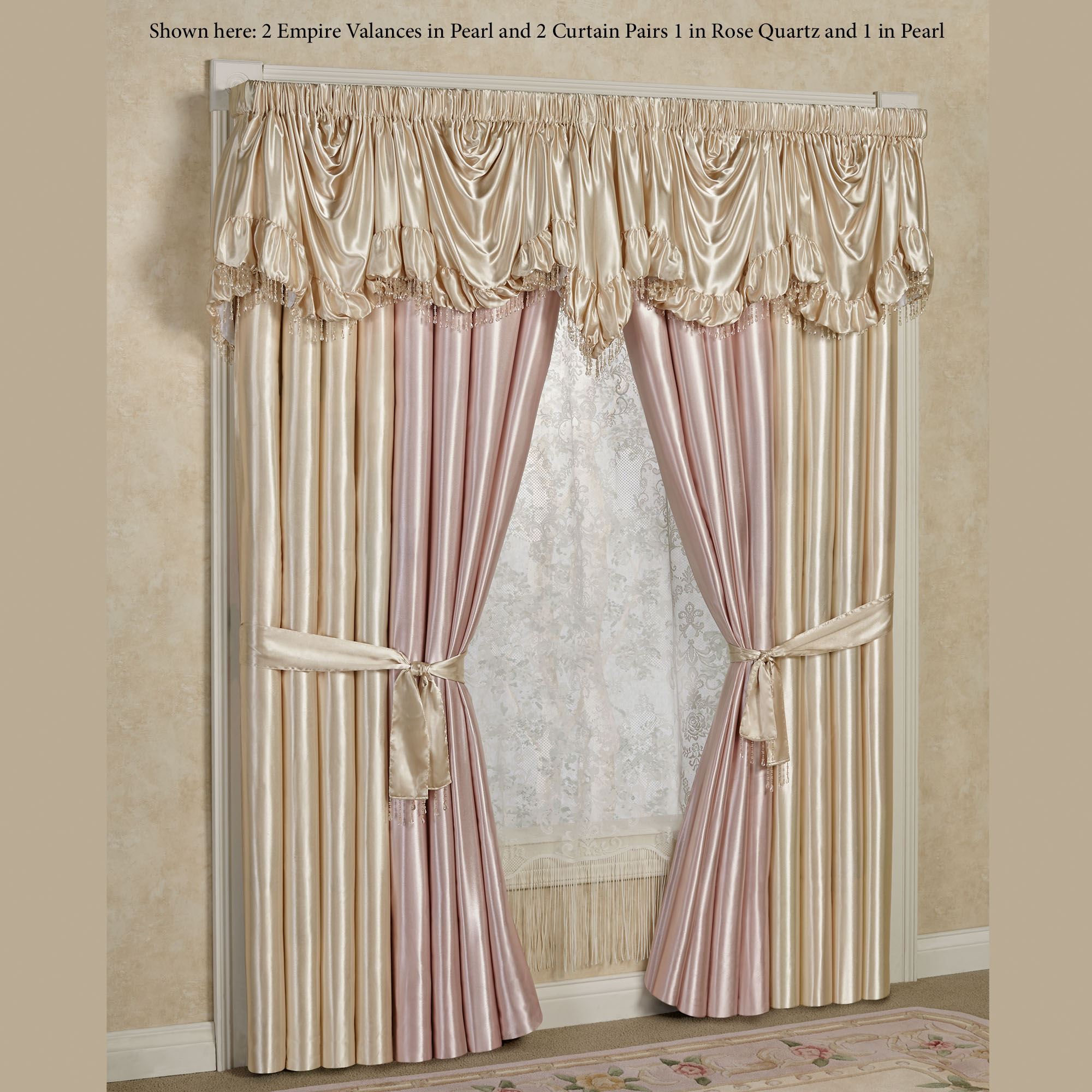 Portia II Poly Satin Empire Valance Window Treatments
