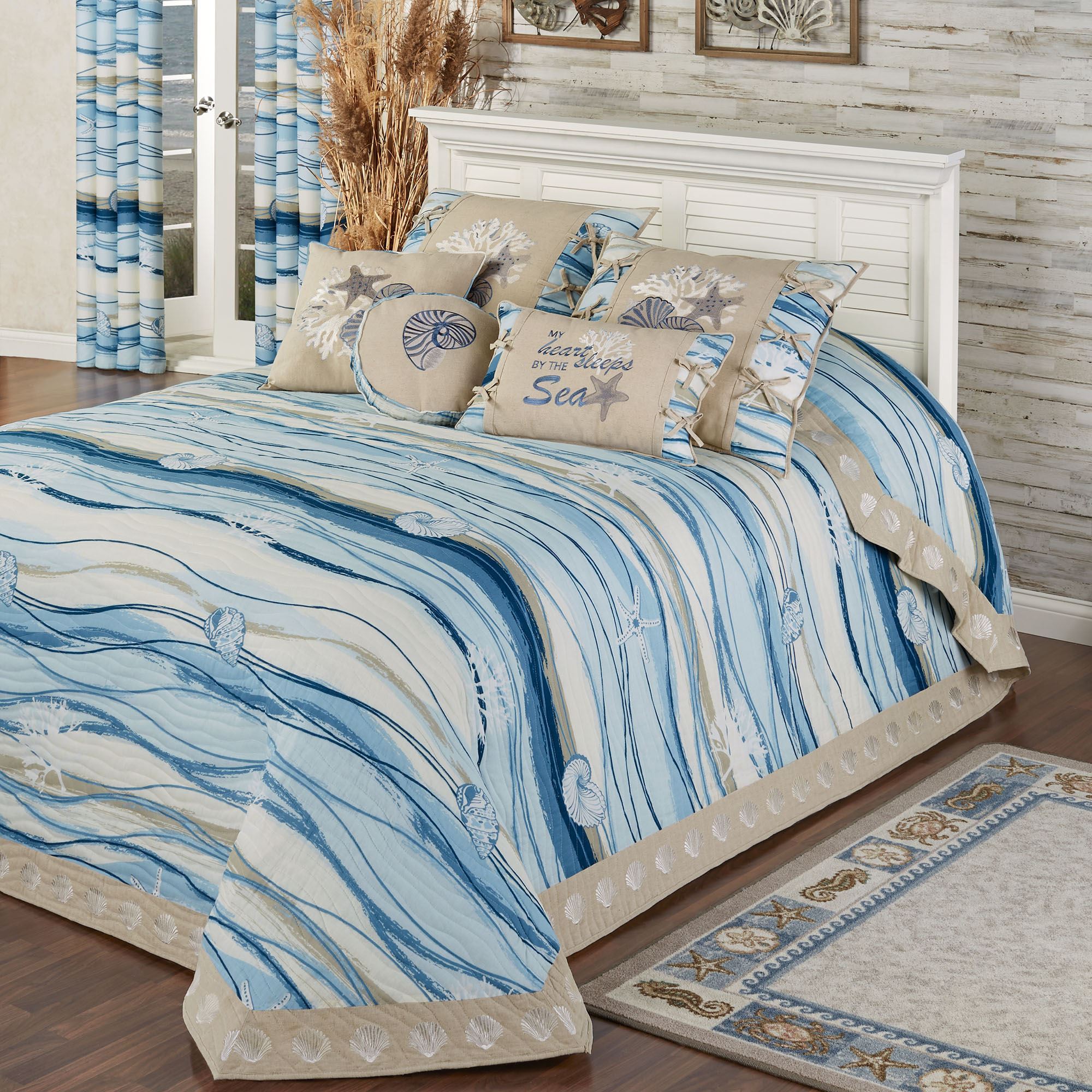 Coastal View Reversible Quilted Oversized Bedspread coastal-view-reversible-quilted-oversized-bedspread