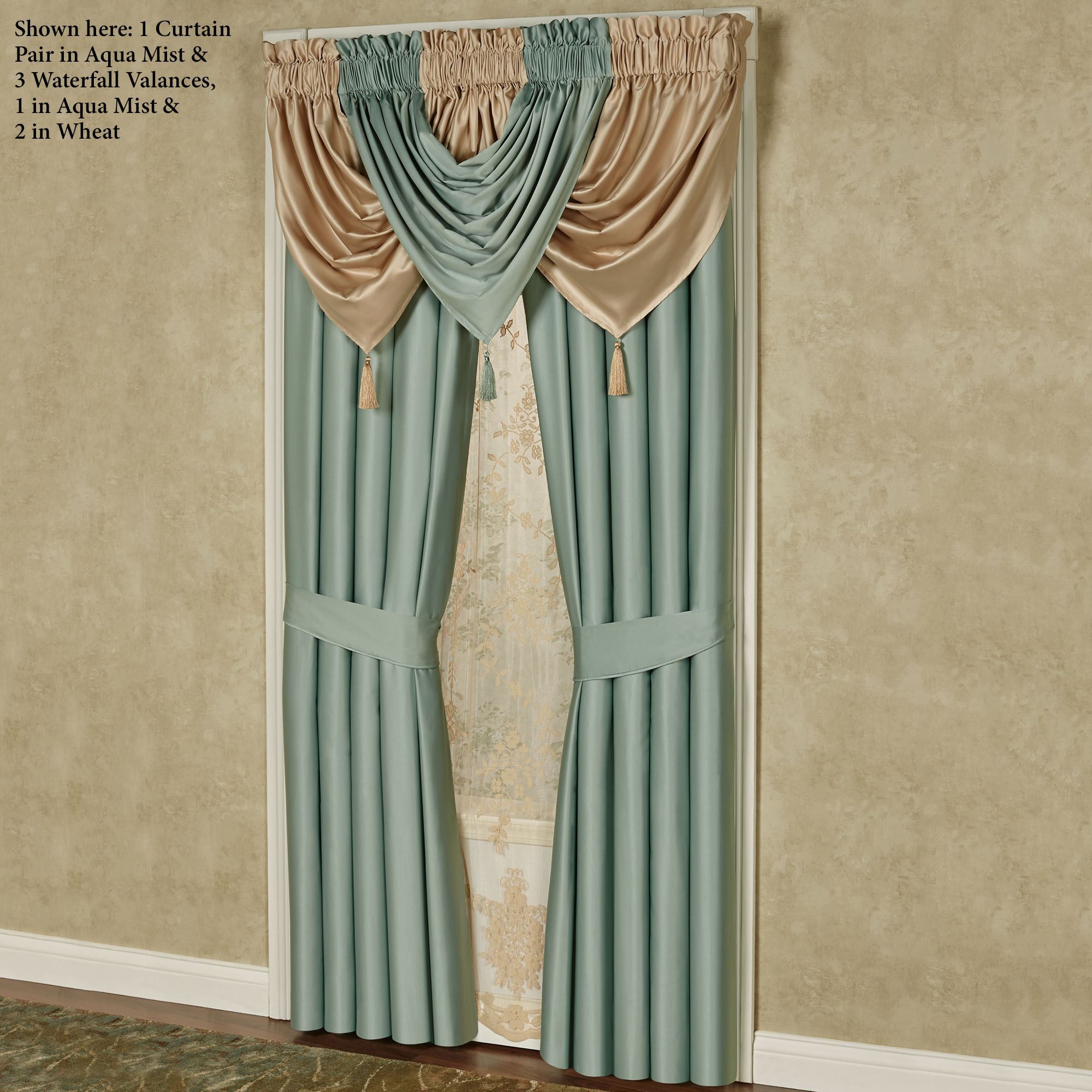 Cambridge Classics Microfiber Satin Waterfall Window Treatment