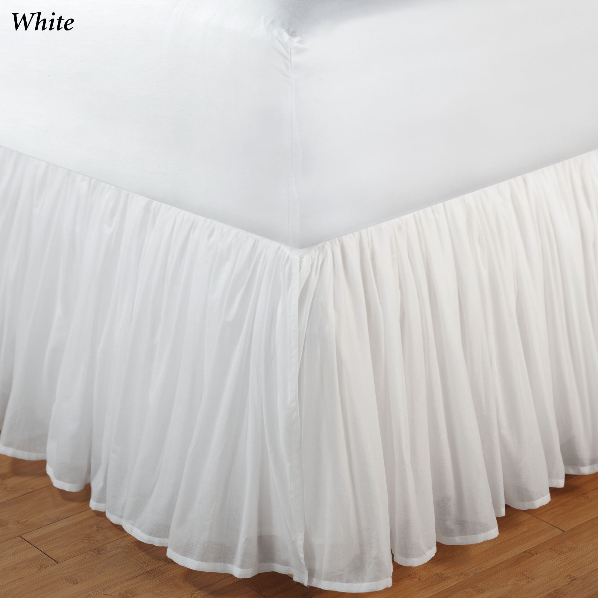 Cotton Voile Gathered Bedskirt